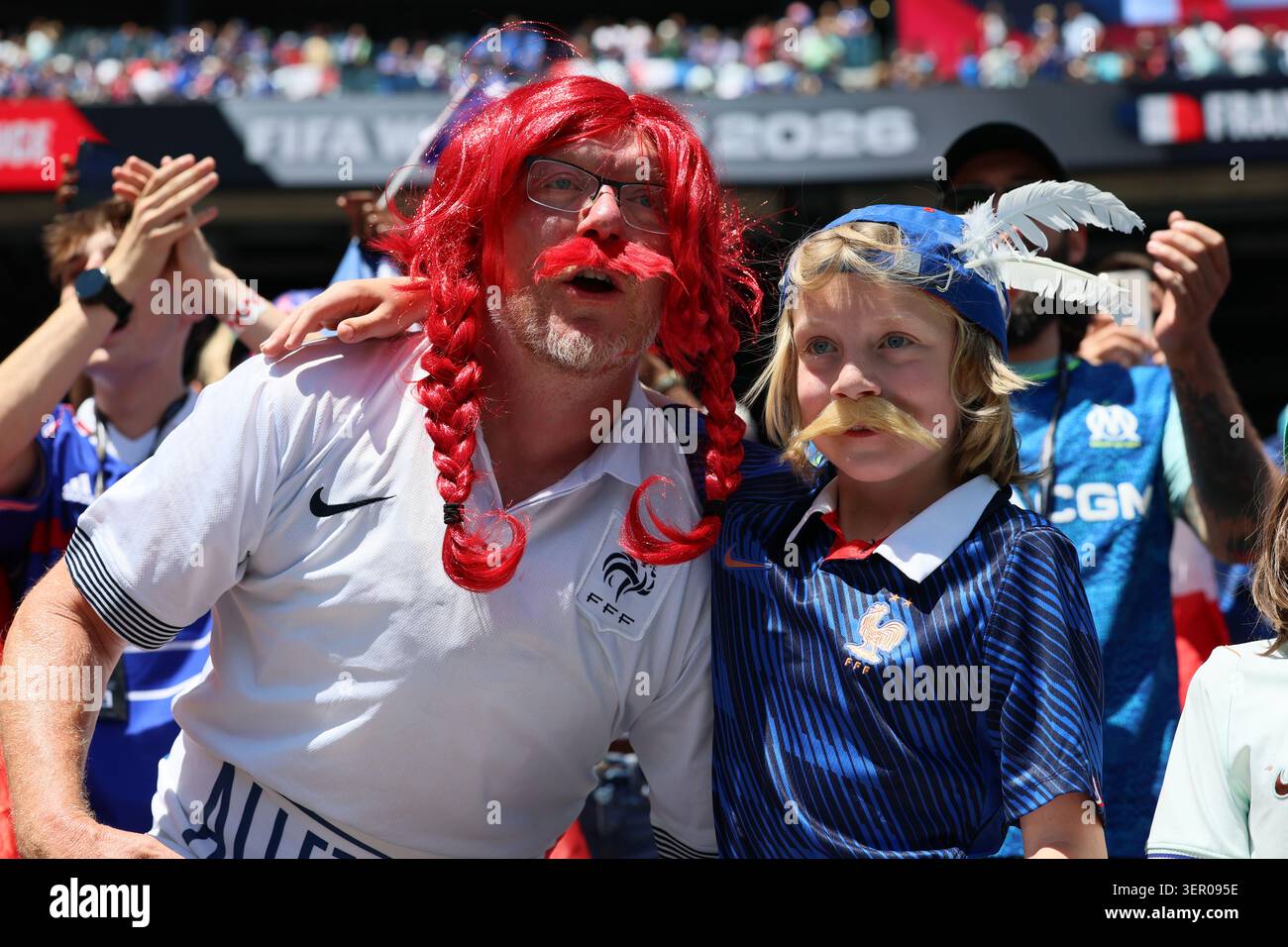 French Fans with Red hair or wig before the FIFA World Cup 2026 Group I ...