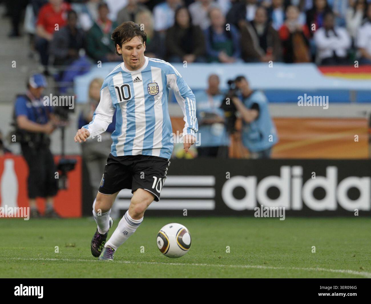 FILE - Argentina's Lionel Messi plays the ball during the World Cup ...