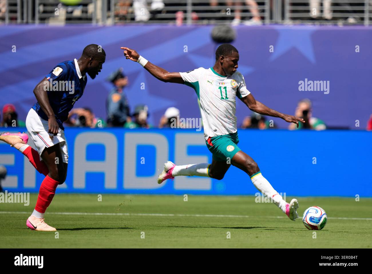 Senegal's Nicolas Jackson (11) makes an attempt to score during the ...
