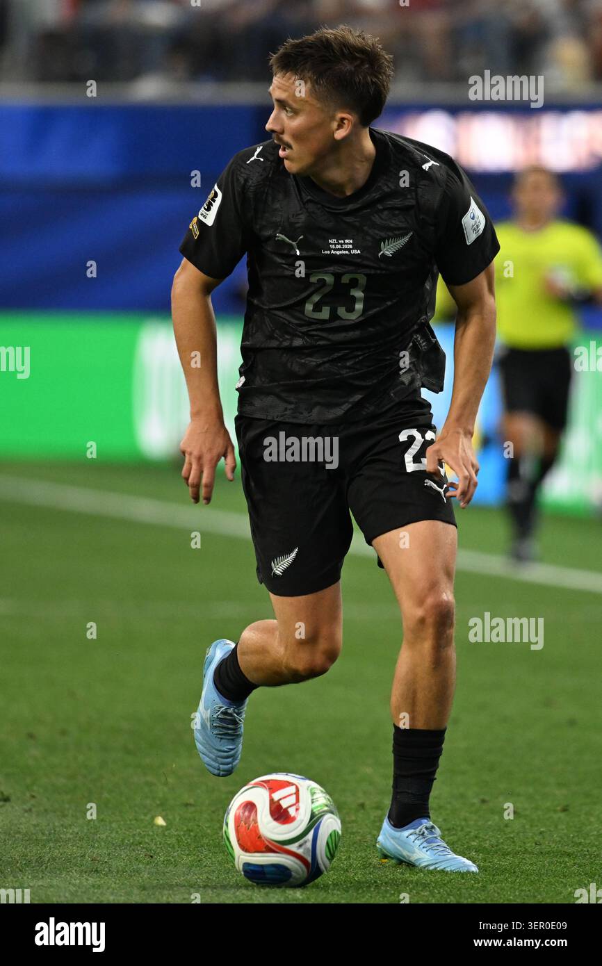 June 15, 2026: New Zealand midfielder Ryan Thomas (23) handles the ball ...