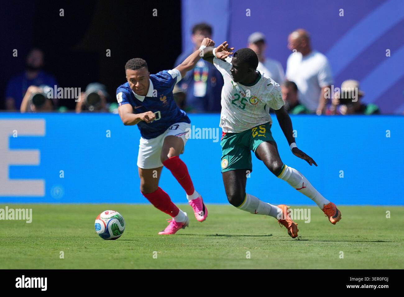 IPA85758749 - Kylian Mbappé of France in action against El Hadji Malick ...