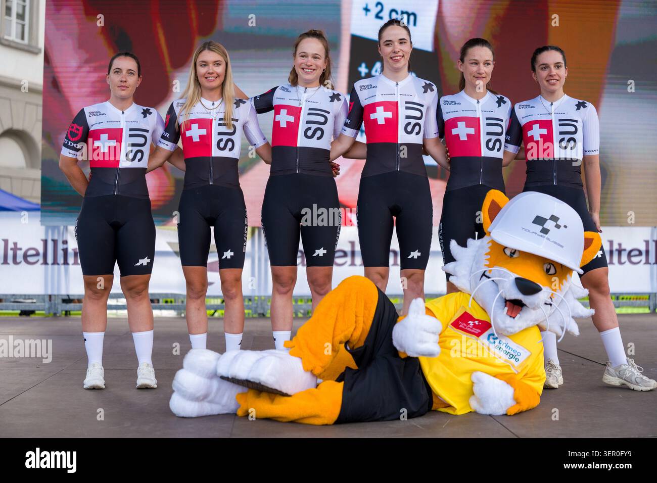 SONDRIO, ITALY - JUNE 16: CALUORI Ginia, FUCHS Lea,LIECHTI Jasmin,LEU ...