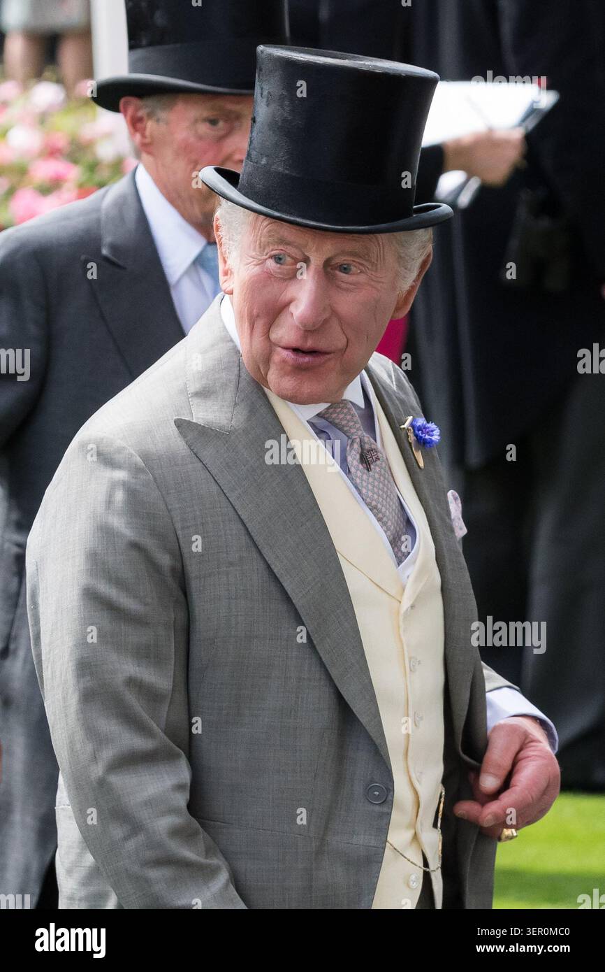 Ascot, Berkshire, UK. 16th June, 2026. King Charles III attends the ...