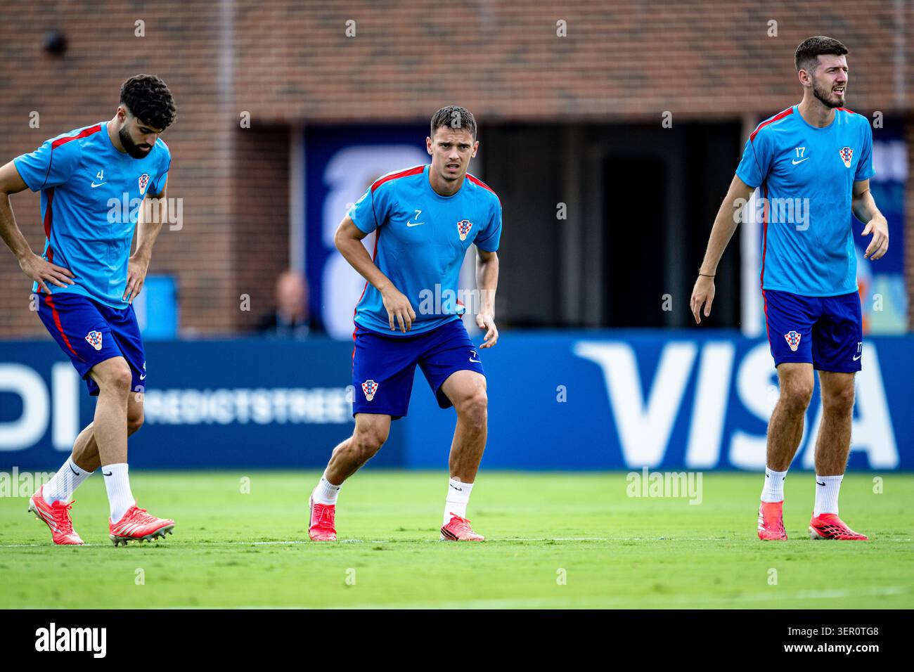 DALLAS - (lr) k4/, Nikola Moro of Croatia, Petar Sucic of Croatia ...