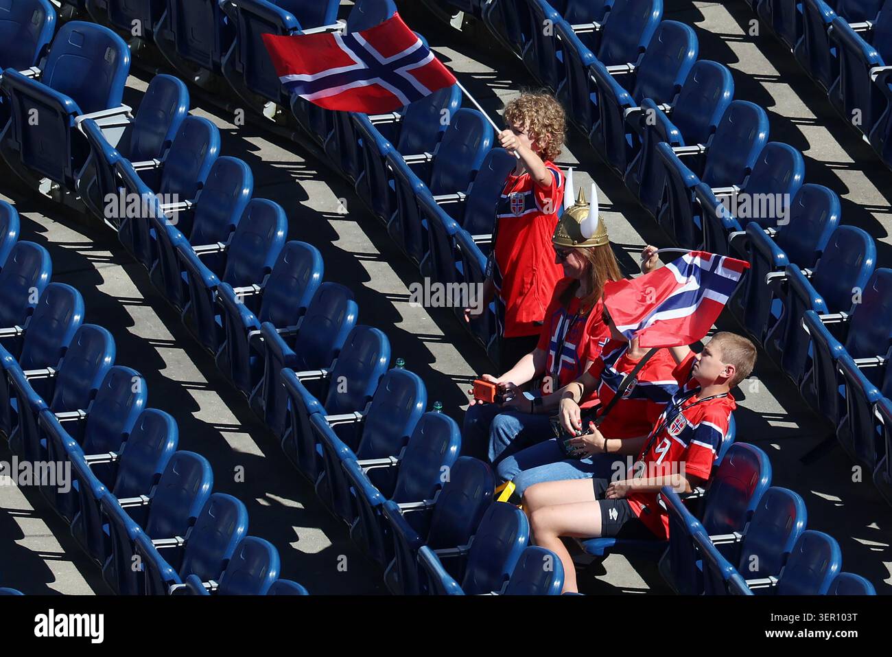 Norway fans wait for the start of the World Cup Group I soccer match ...
