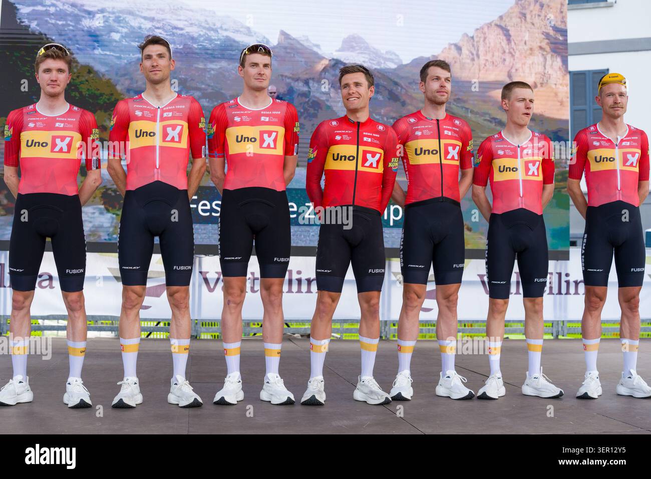 SONDRIO, ITALY - JUNE 16: WIDAR Jarno, BEULLENS Cedric, GRIGNARD ...