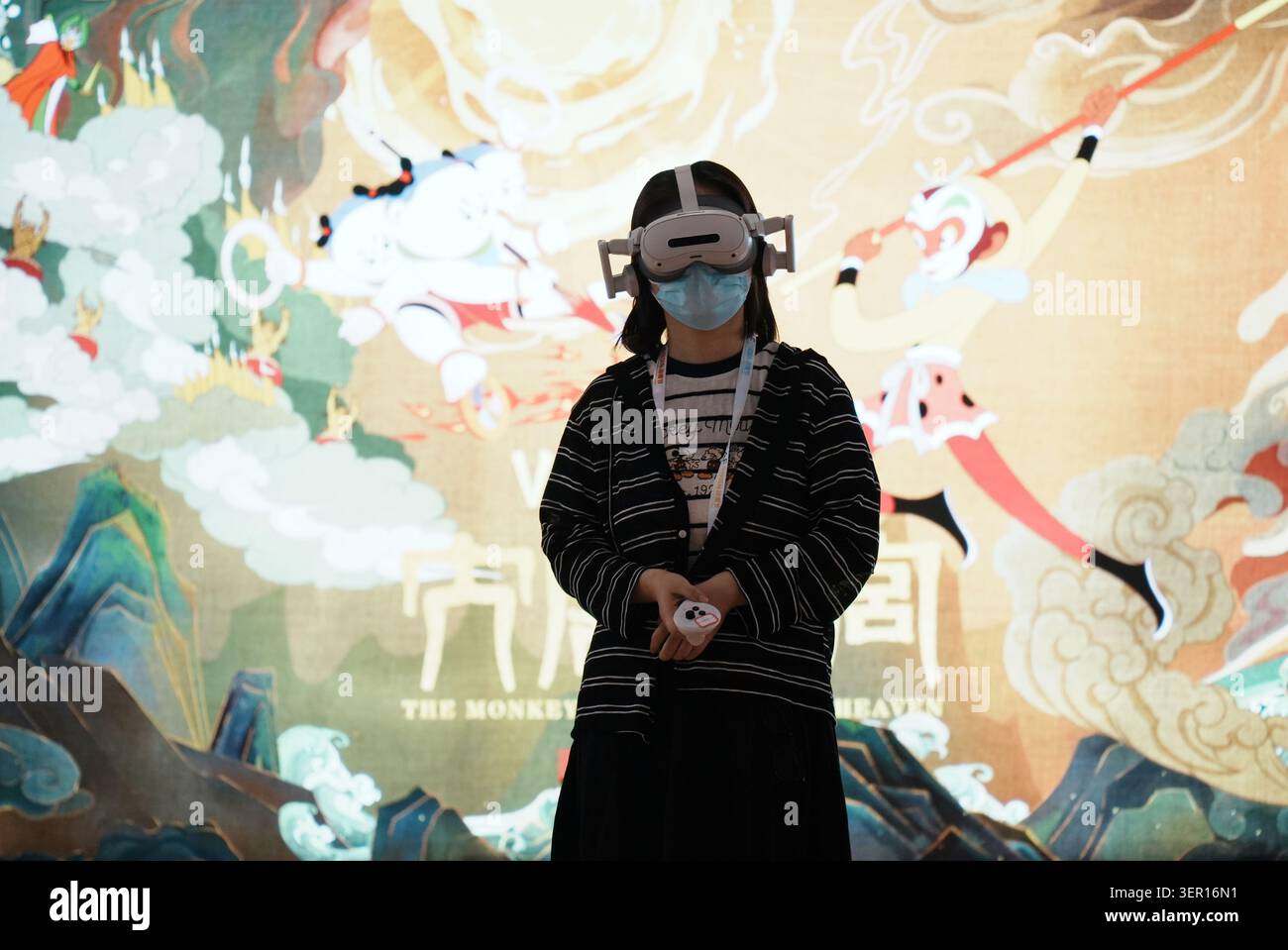 Viewers experience the immersive XR experience of 'The Monkey King ...