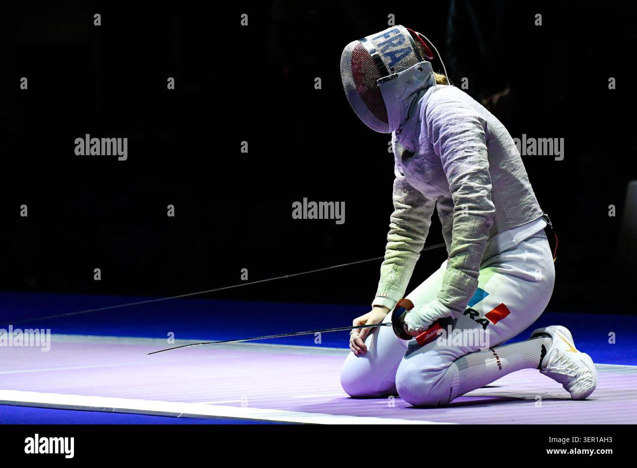Toscane TORI of France looks dejected during 2026 European Fencing ...