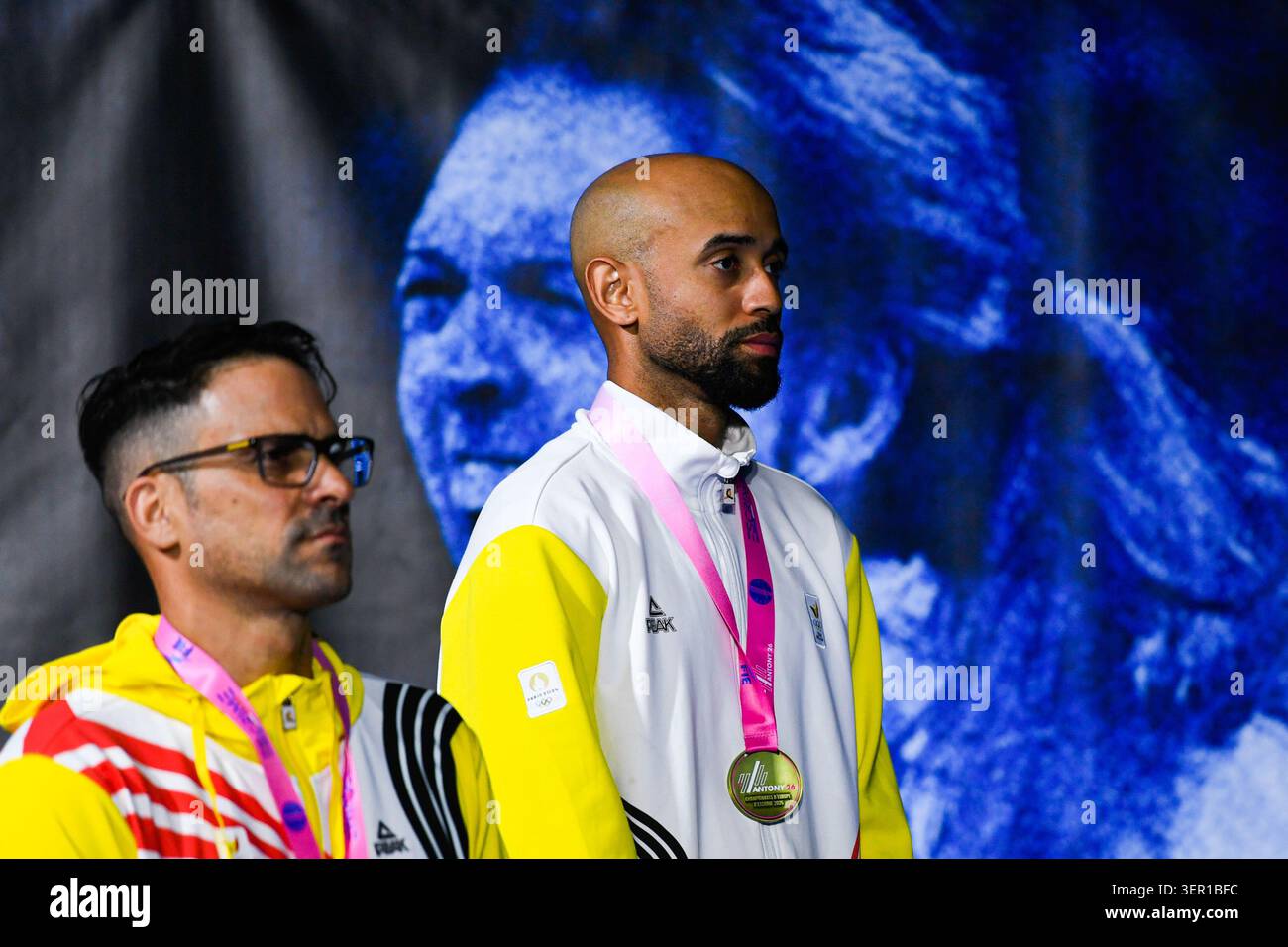 Neisser LOYOLA of Belgium bronze medal during 2026 European Fencing ...