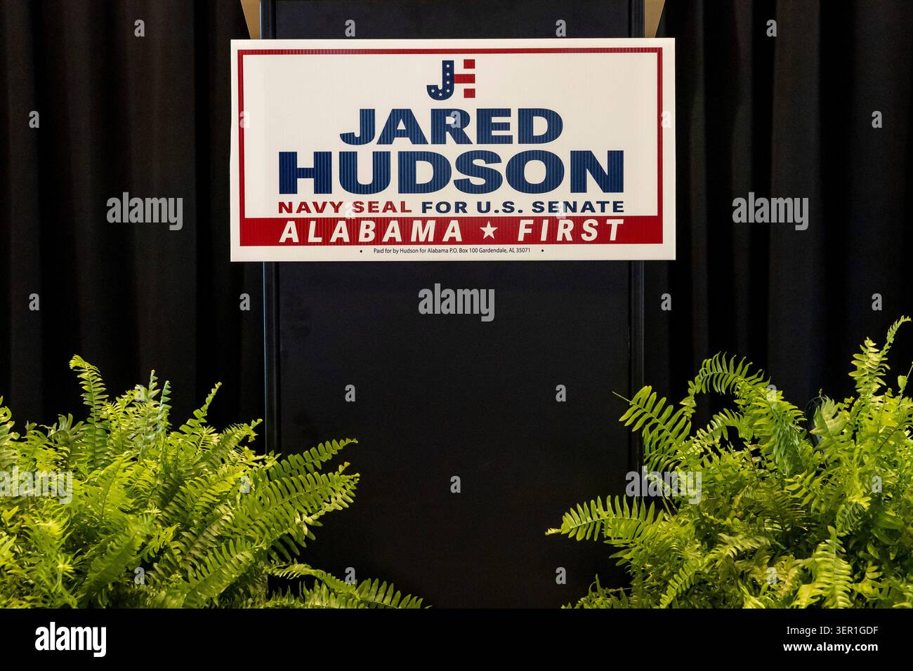 Signage is displayed at Republican candidate for U.S. Senate Jared ...