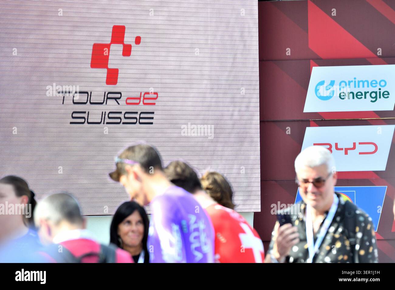 IPA85763523 - Tour de Suisse Banner during the Tour de Suisse - Team ...