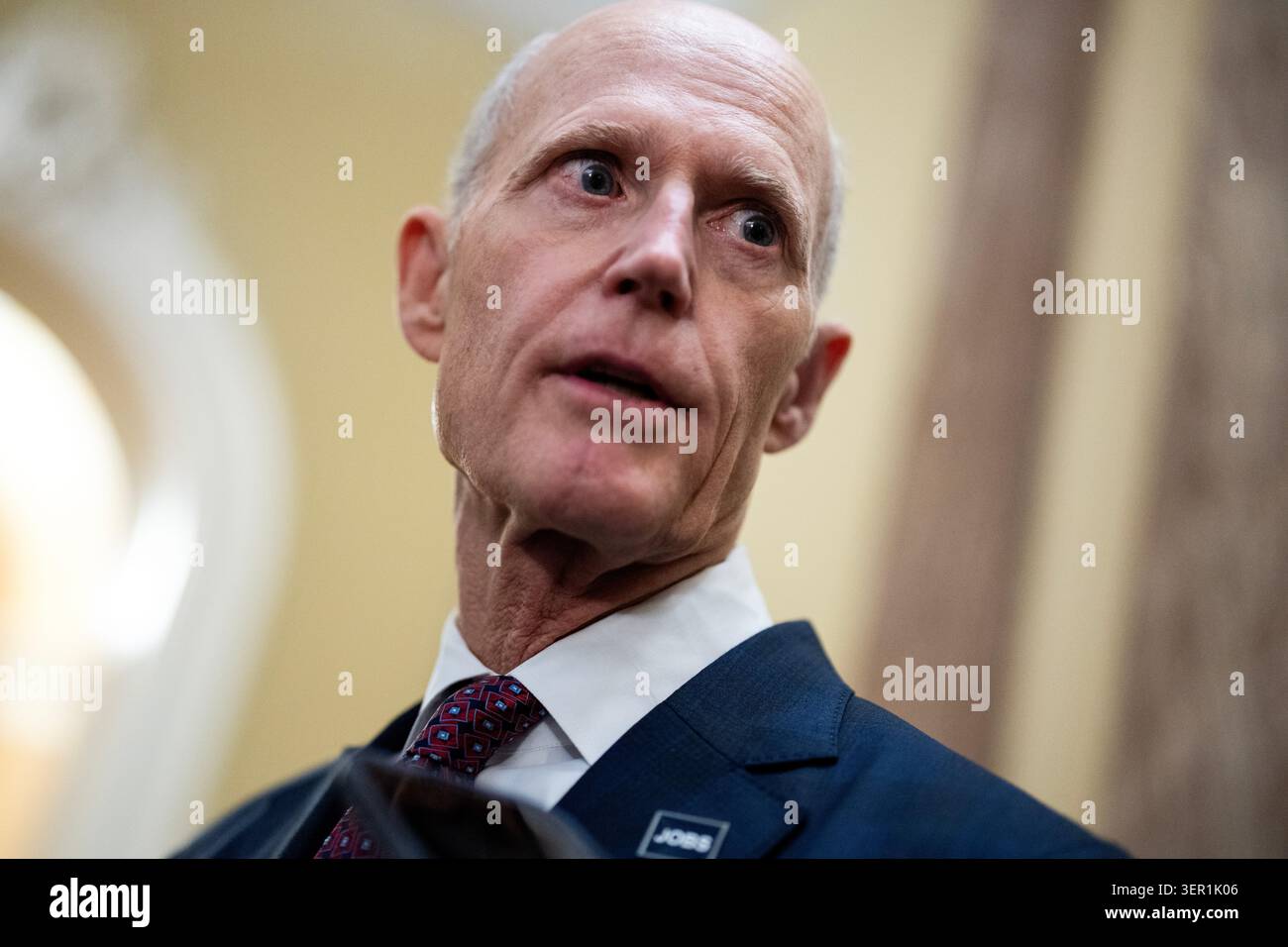 UNITED STATES - JUNE 16: Sen. Rick Scott, R-Fla., talks with reporters ...