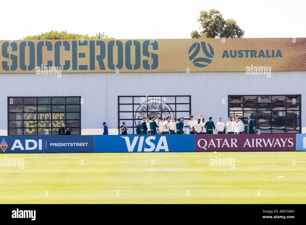 The Socceroos seen during a training session at the Oakland Roots ...