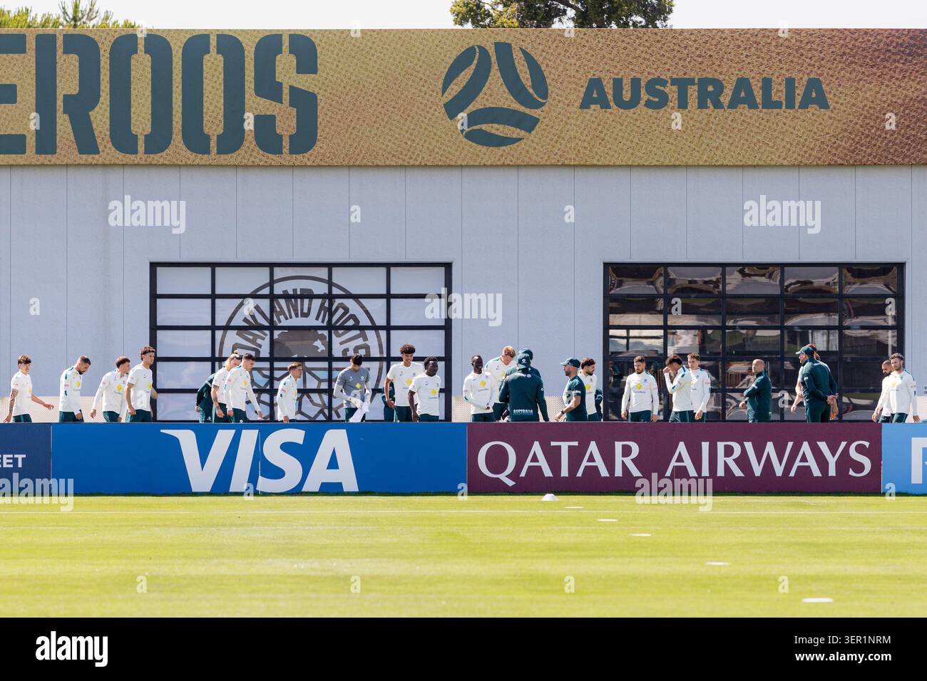 The Socceroos seen during a training session at the Oakland Roots ...