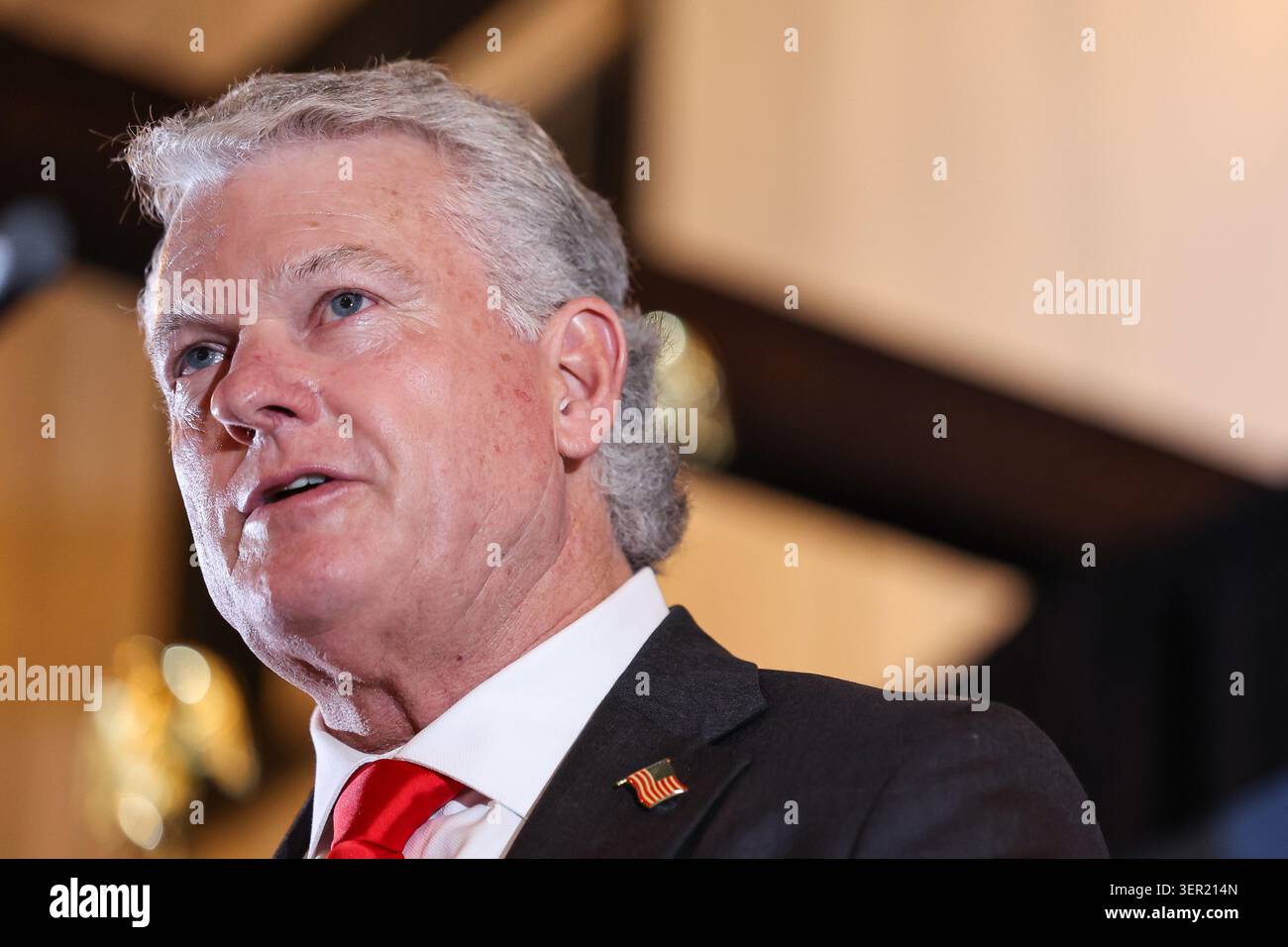 U.S. Senate candidate Mike Collins speaks during an election-night ...