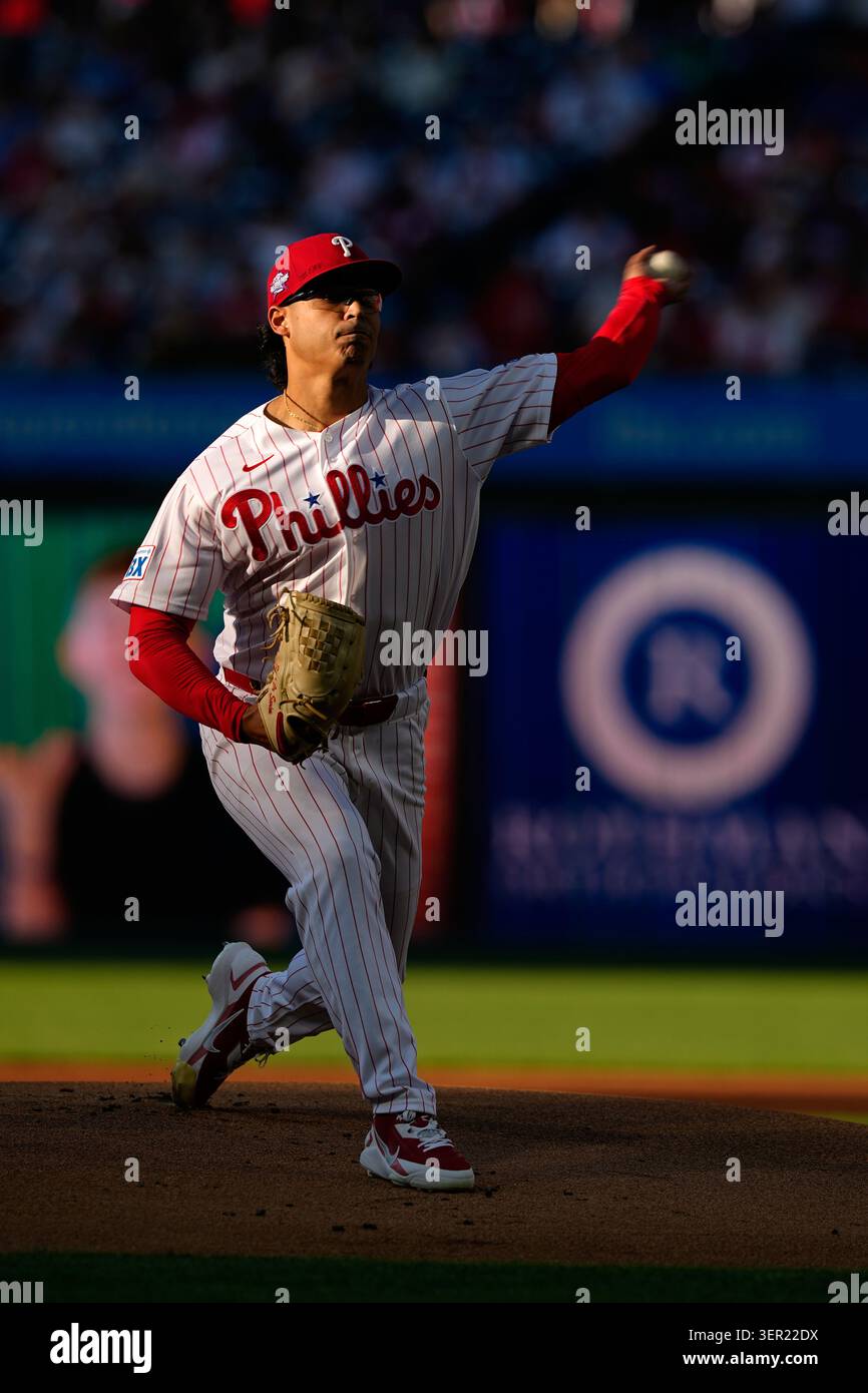 Philadelphia Phillies' Jesús Luzardo plays during a baseball game ...