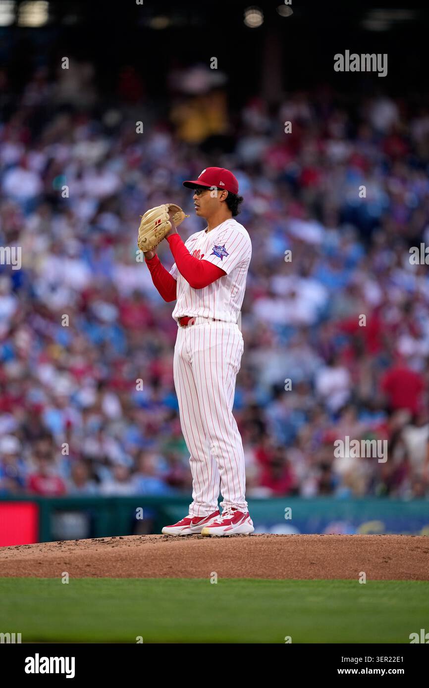 Philadelphia Phillies' Jesús Luzardo plays during a baseball game ...