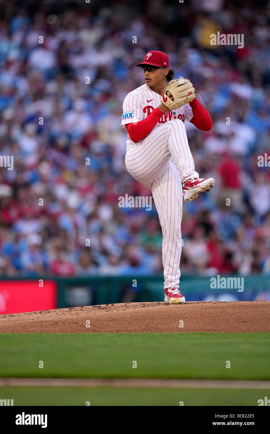 Philadelphia Phillies' Jesús Luzardo plays during a baseball game ...