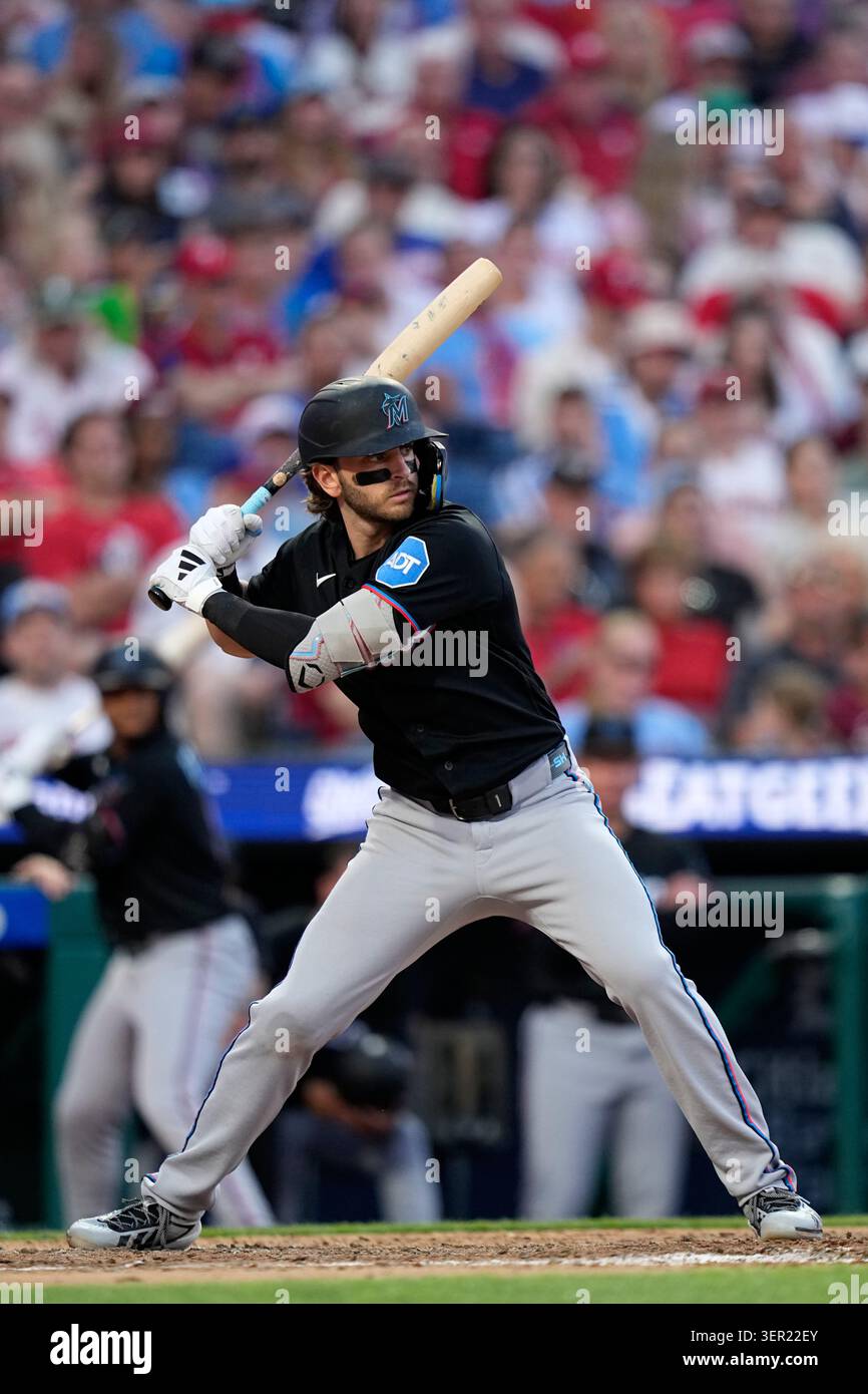 Miami Marlins' Connor Norby plays during a baseball game Tuesday, June ...