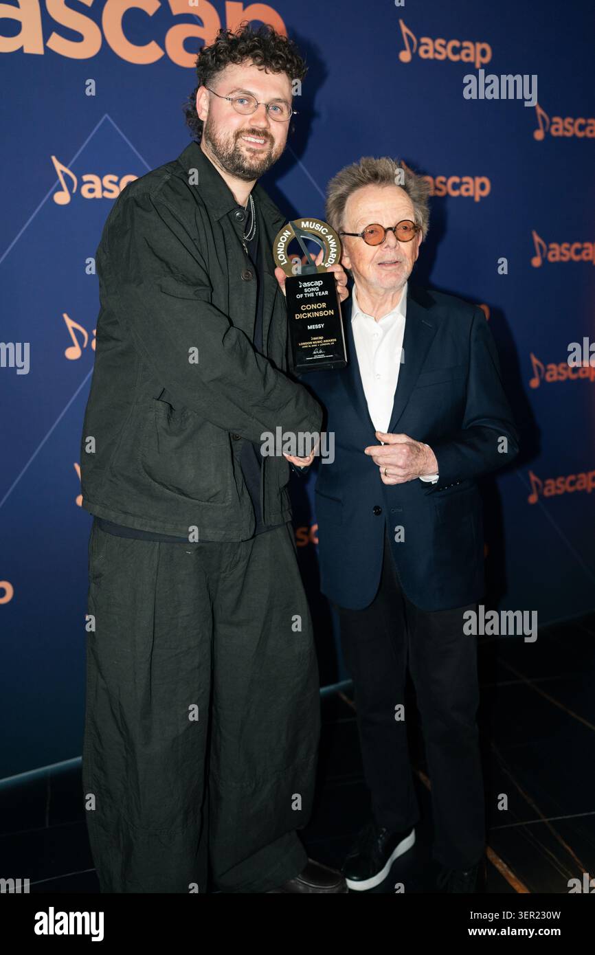 Conor Dickinson (L) and Paul Williams attend the ASCAP London ...