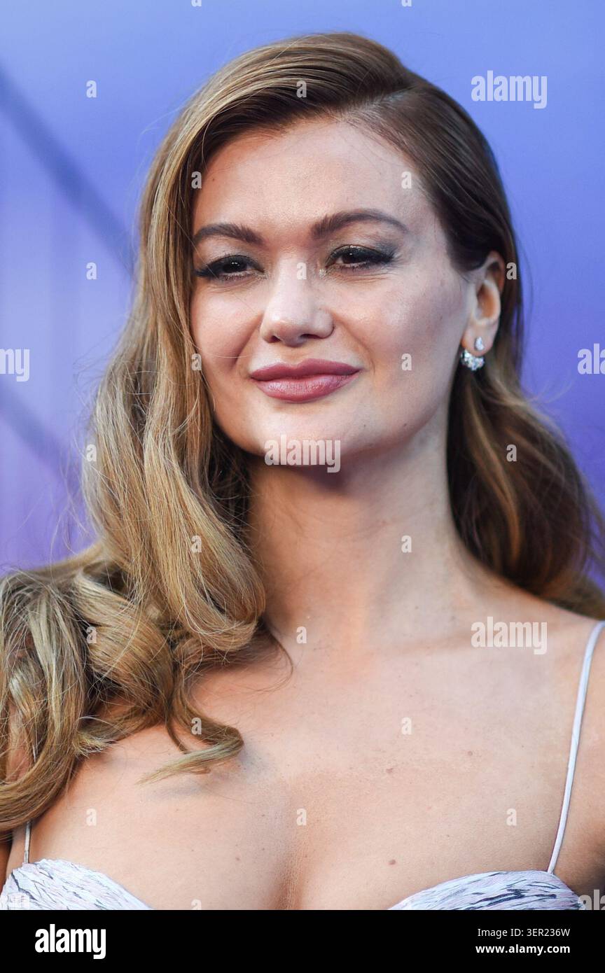 Director Leah McKendrick arrives at the premiere of "Voicemails for ...