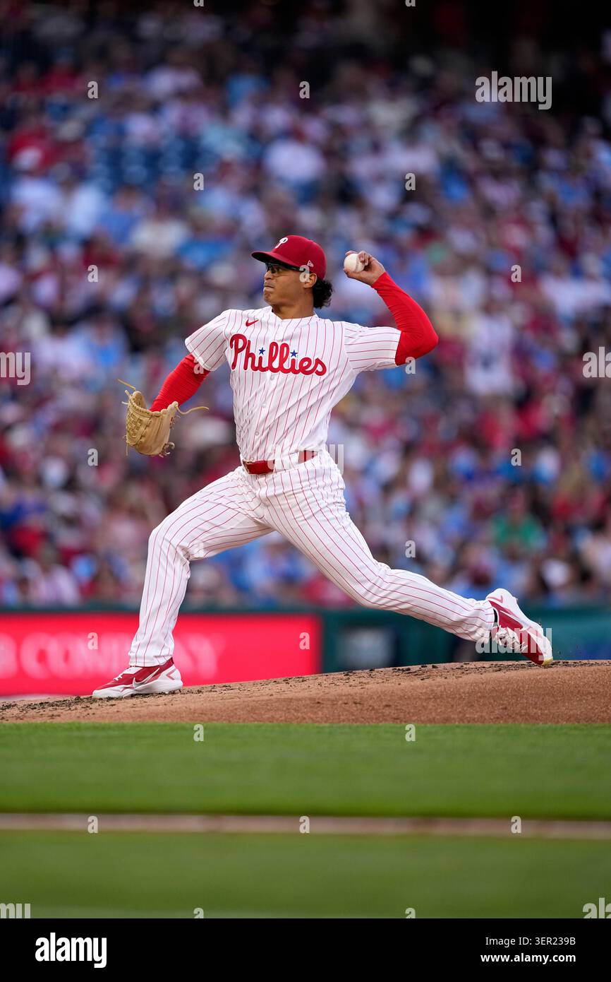 Philadelphia Phillies' Jesús Luzardo plays during a baseball game ...
