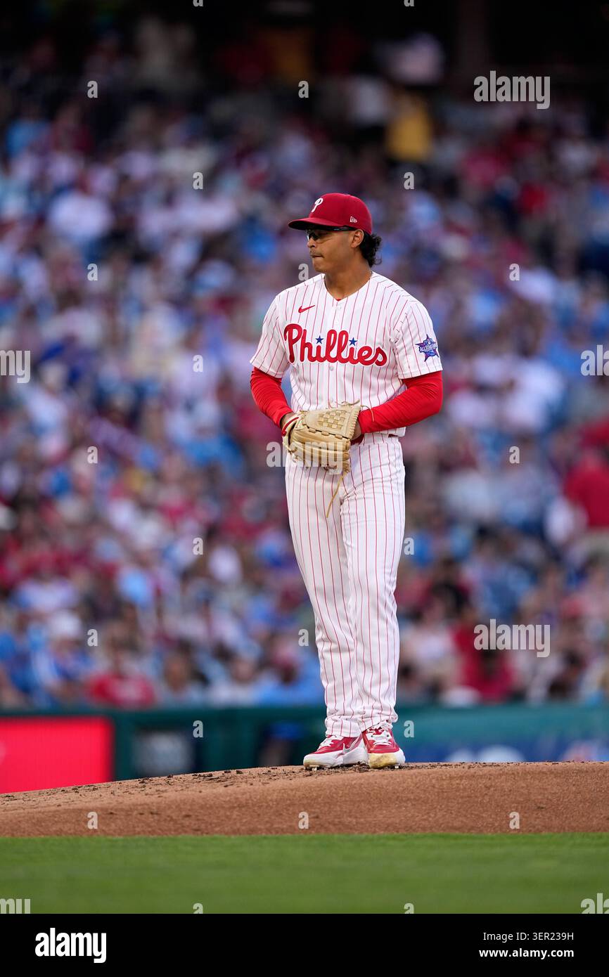 Philadelphia Phillies' Jesús Luzardo plays during a baseball game ...