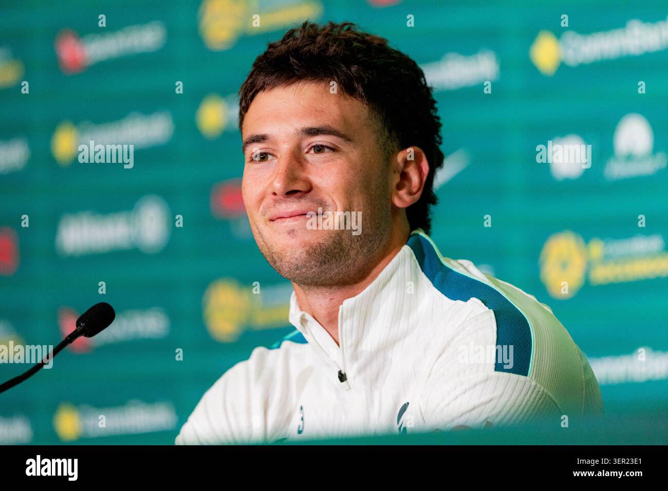 Socceroos player Alessandro Circati seen during a press conference at ...