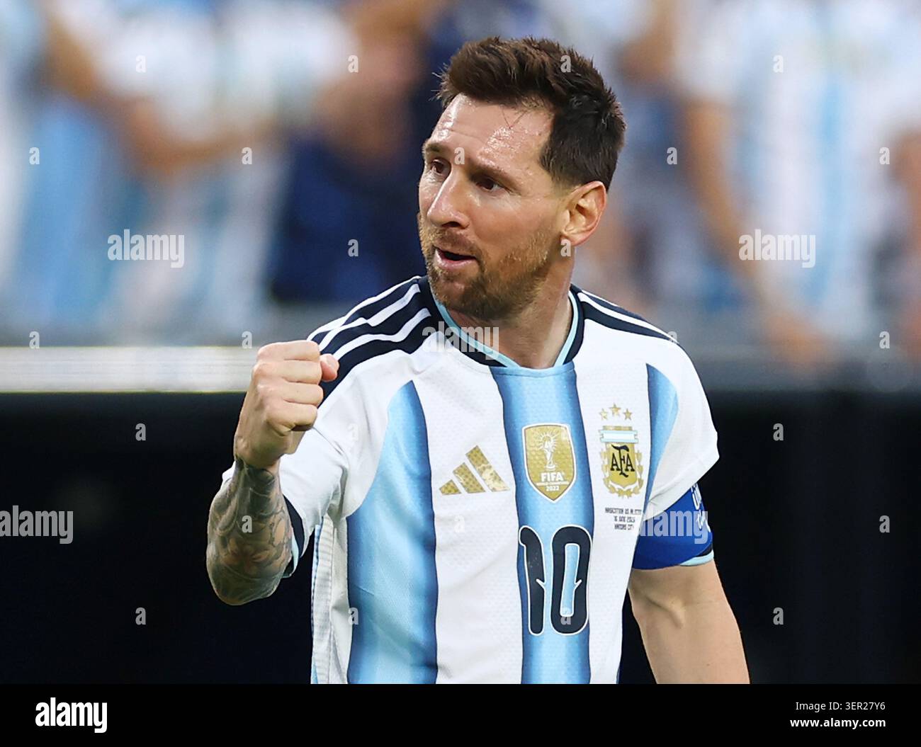 Argentina's Lionel Messi celebrates after scoring against Algeria in ...