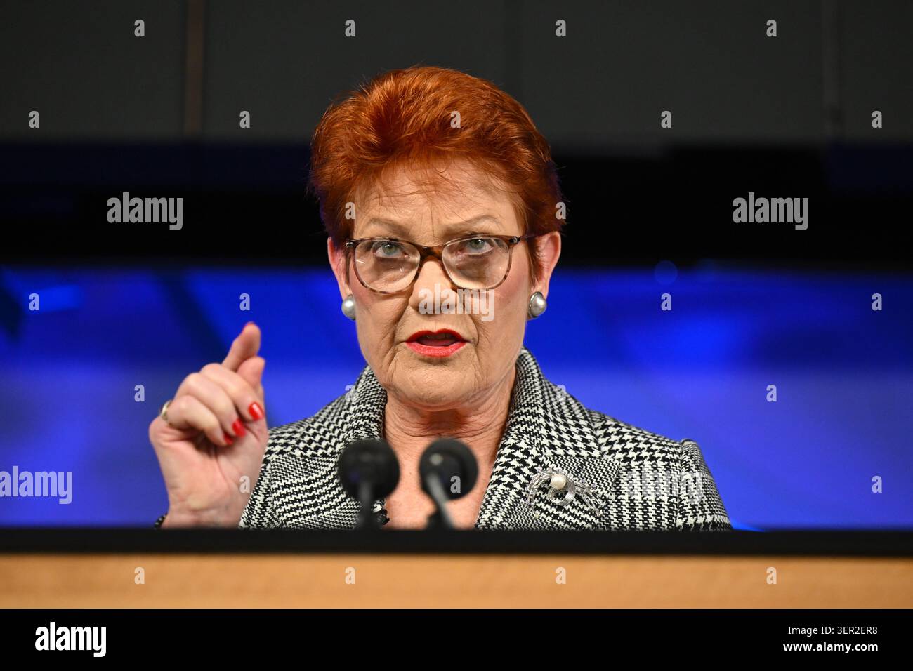 Canberra, Australia. 17th June, 2026. One Nation leader Pauline Hanson ...
