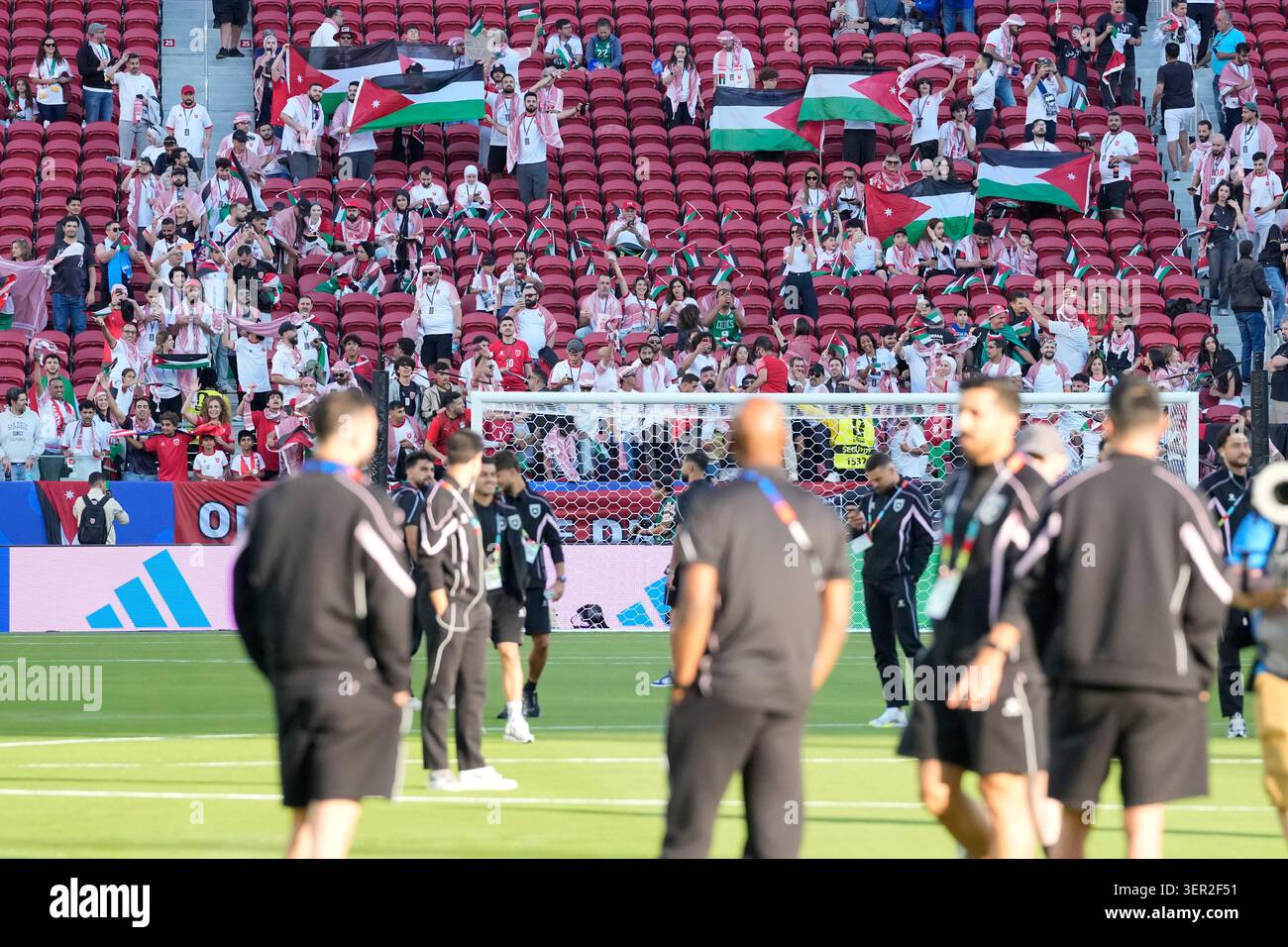 Jordan supporters react ahead of the World Cup Group J soccer match ...