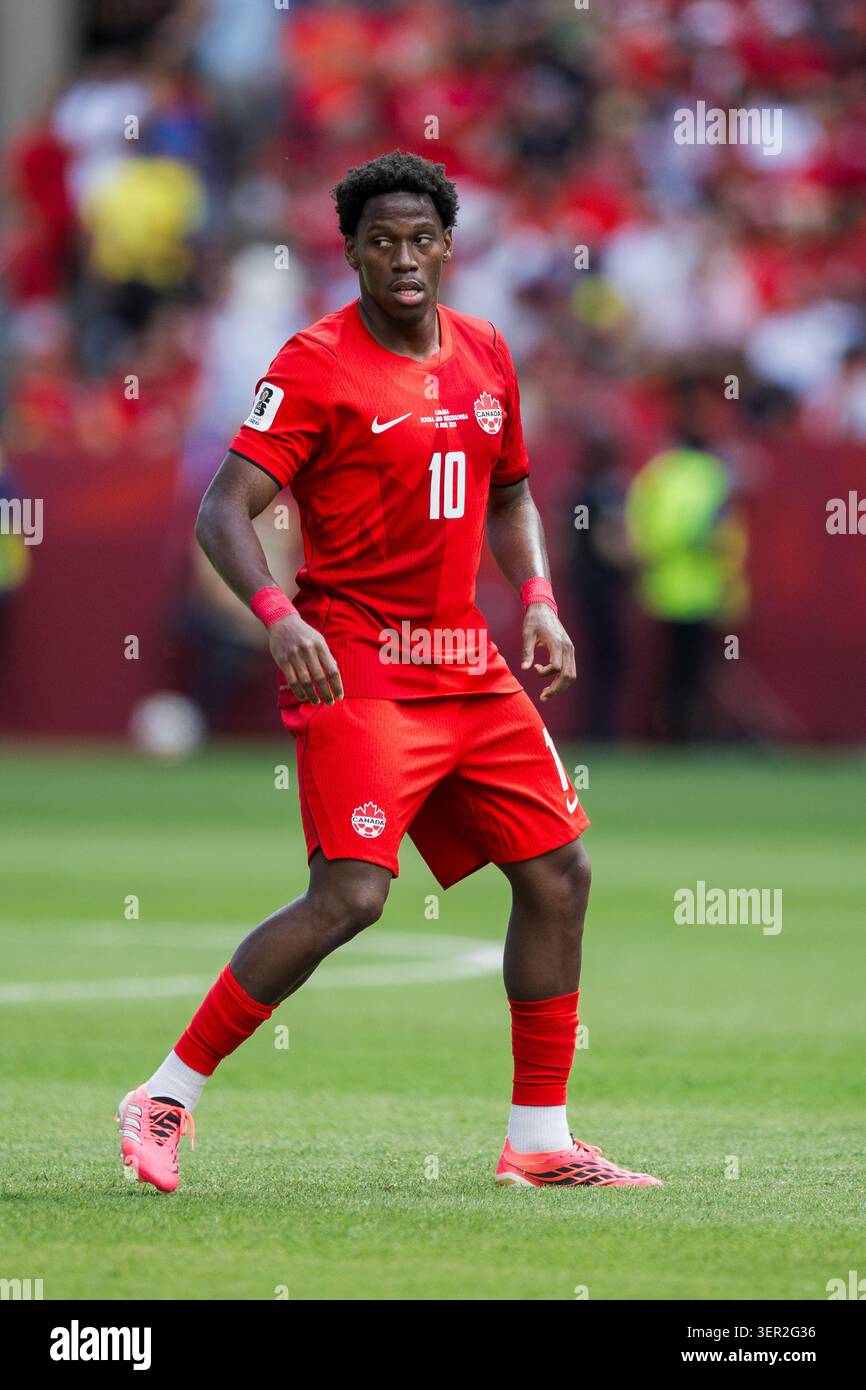 Jonathan David of Canada looks on during the FIFA World Cup 2026 Group ...