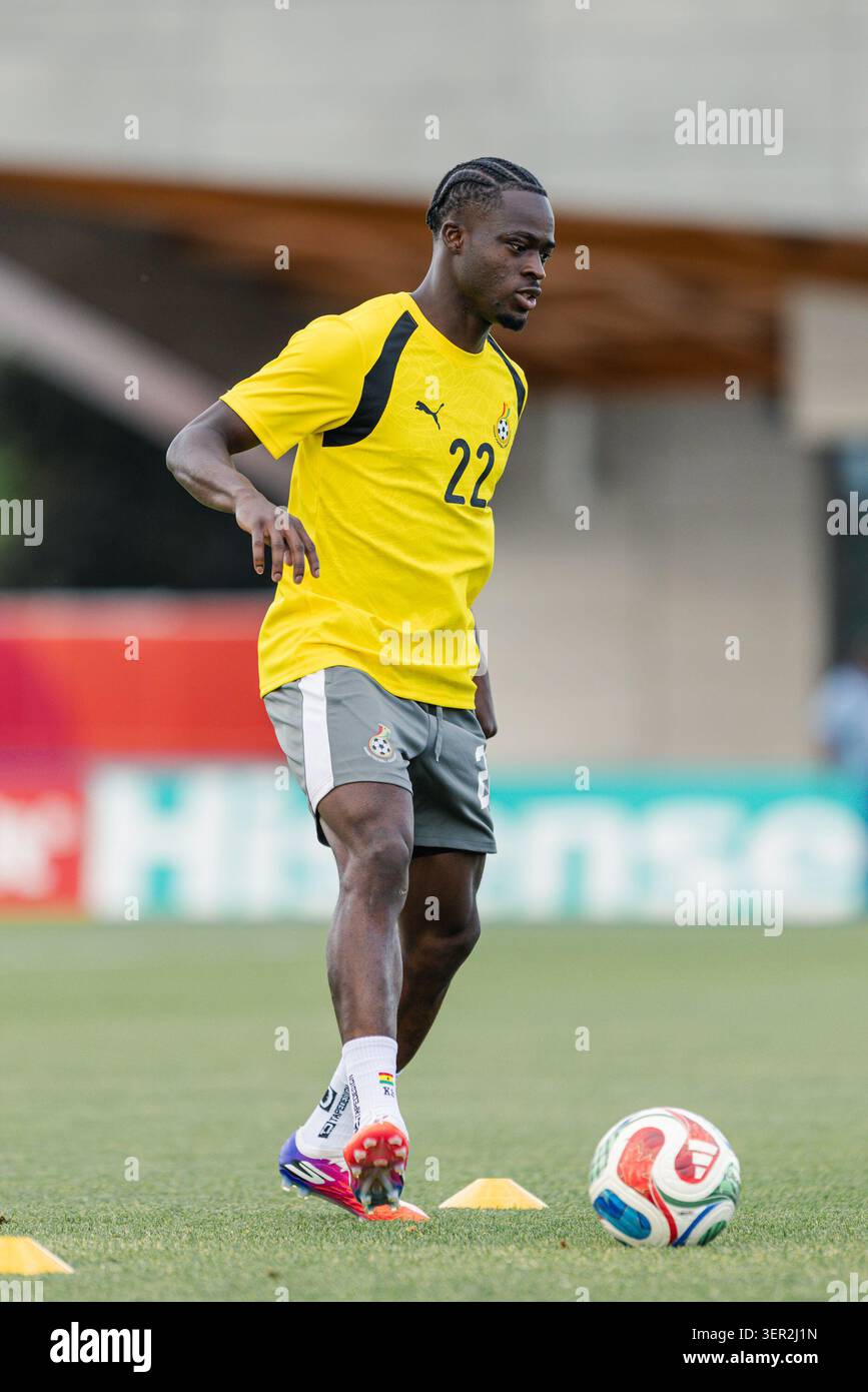 Kamaldeen Sulemana of Ghana controls the ball during the training ...