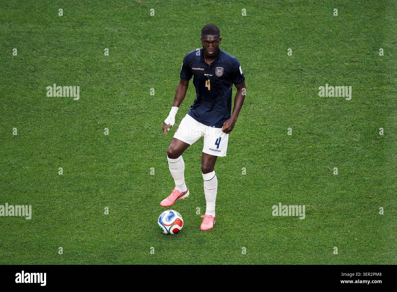 Joel Ordonez of Ecuador in action during the FIFA World Cup 2026 Group ...