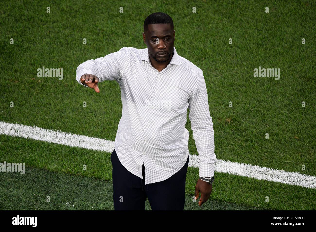 Emerse Fae, head coach of Cote d'Ivoire, gestures during the FIFA World ...