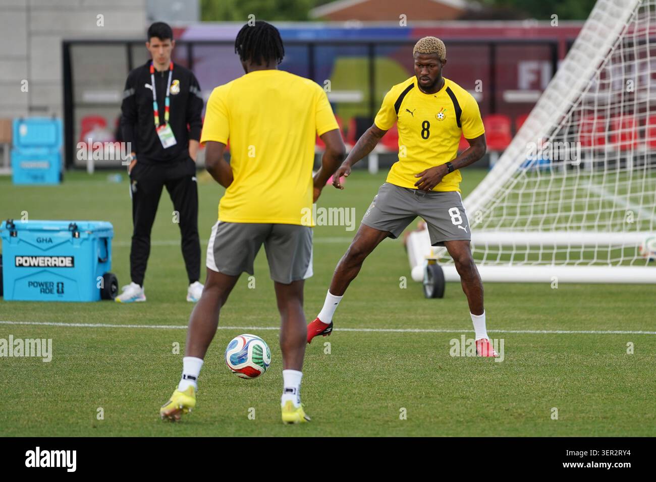 Kwasi Sibo #08 of Ghana national football team warms-up during the ...