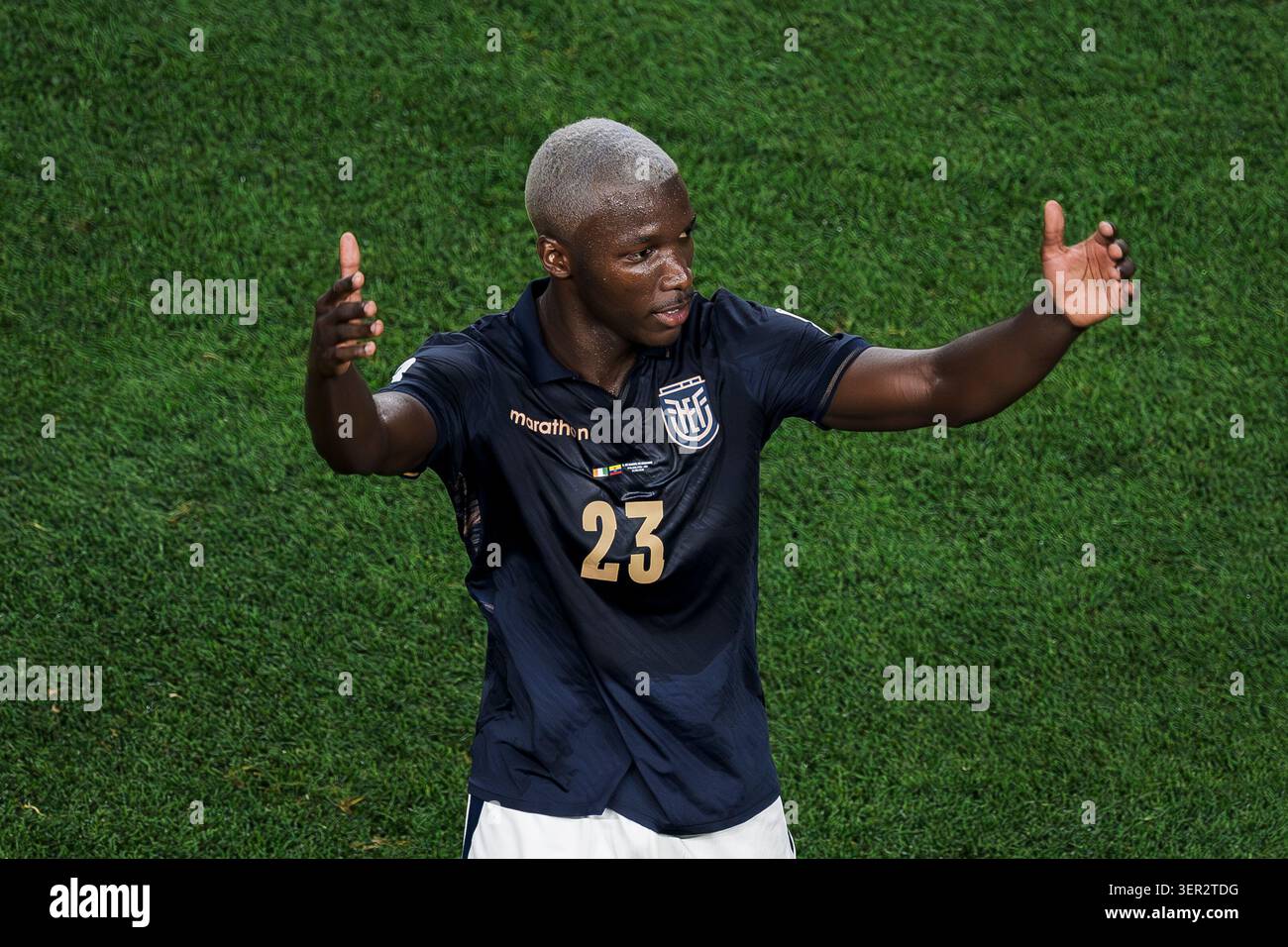 Moises Caicedo of Ecuador reacts during the FIFA World Cup 2026 Group E ...