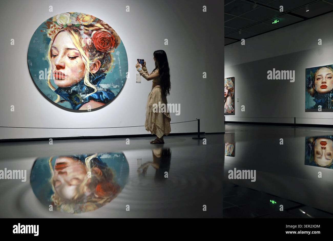 **CHINESE MAINLAND, HONG KONG, MACAU AND TAIWAN OUT**Visitors view the ...