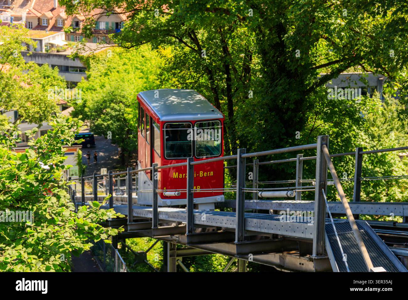 Bern, Switzerland - June 12, 2022: Marzilibahn funicular in Bern ...