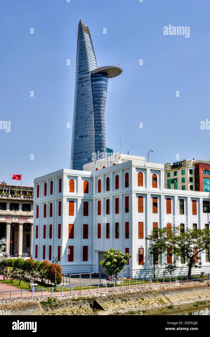 Bitexco Financial Tower rising above the city Skyline, Ho Chi Minh City ...