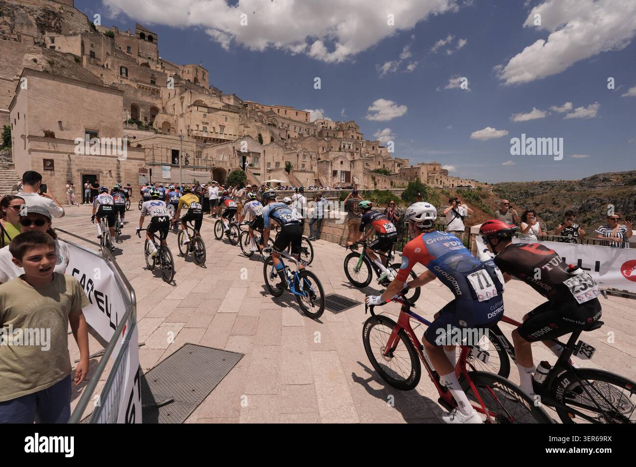 Matera, Italia. 17th June, 2026. The rider start during Stage 4 of the ...