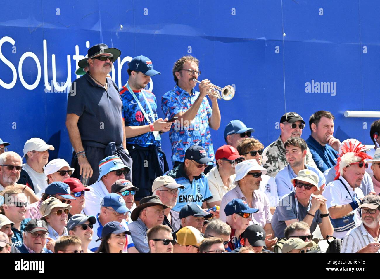 London, England, 17 June 2026 Trumpeter entertains the fans during the ...