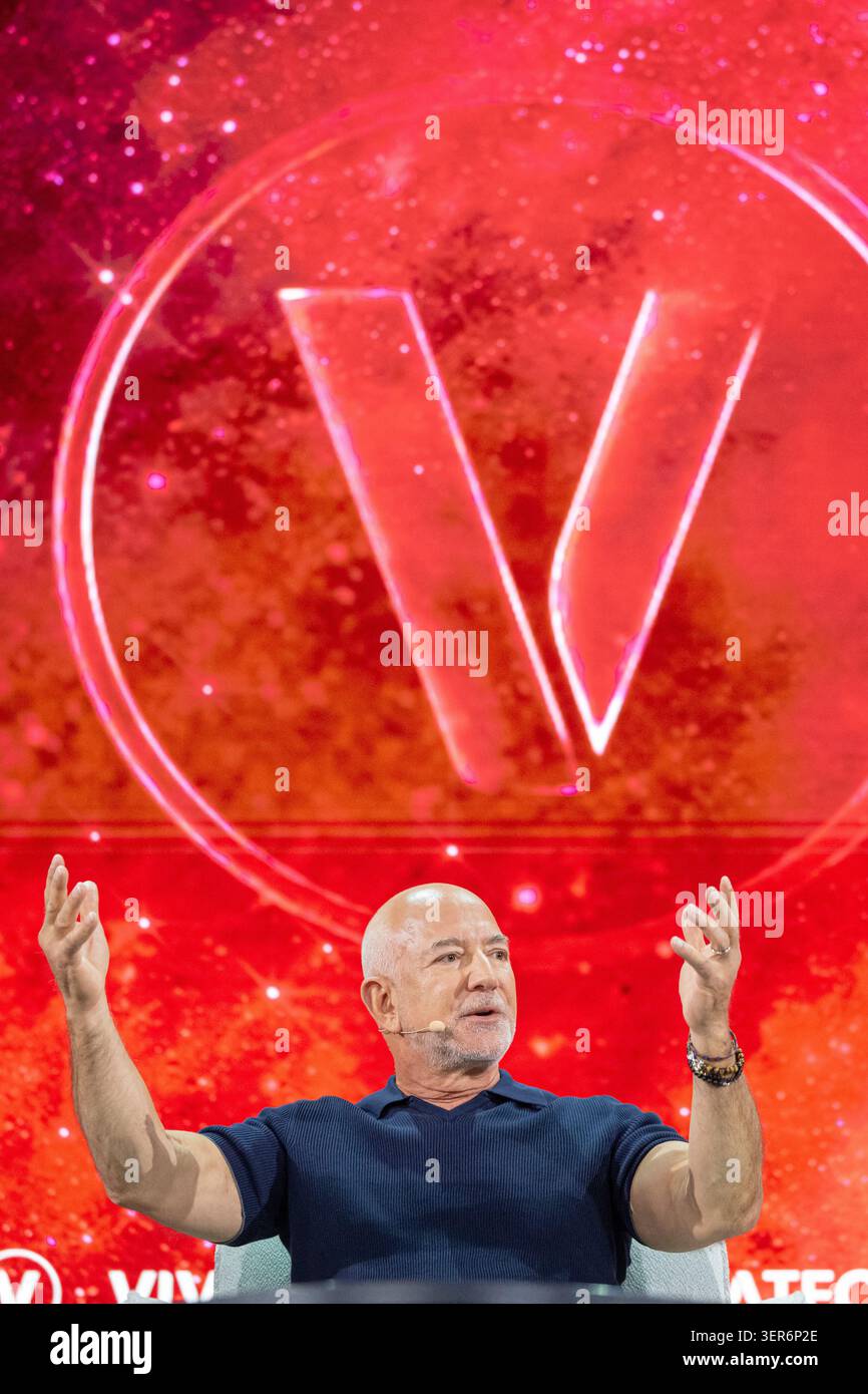 US Amazon's founder Jeff Bezos on stage at the VivaTech technology ...