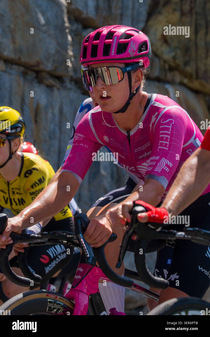 SONDRIO, ITALY - JUNE 17: KERBAOL Cedrine #31 of EF Education-Oatly in ...