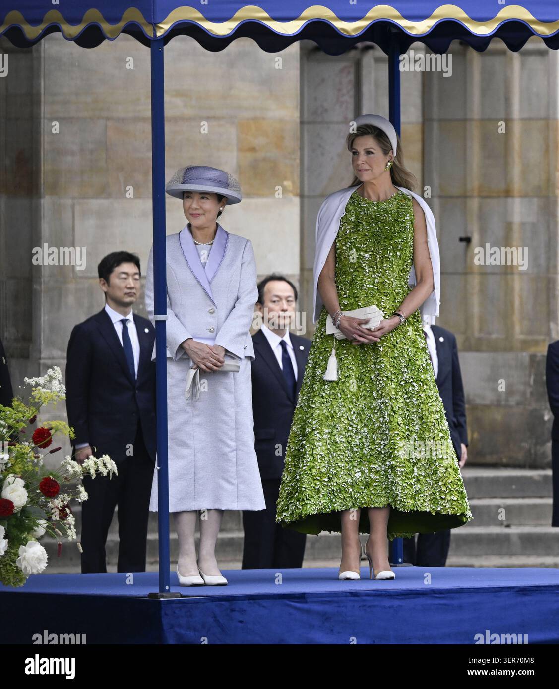 Japan's Empress Masako and Netherlands' Queen Maxima attend a welcome ...