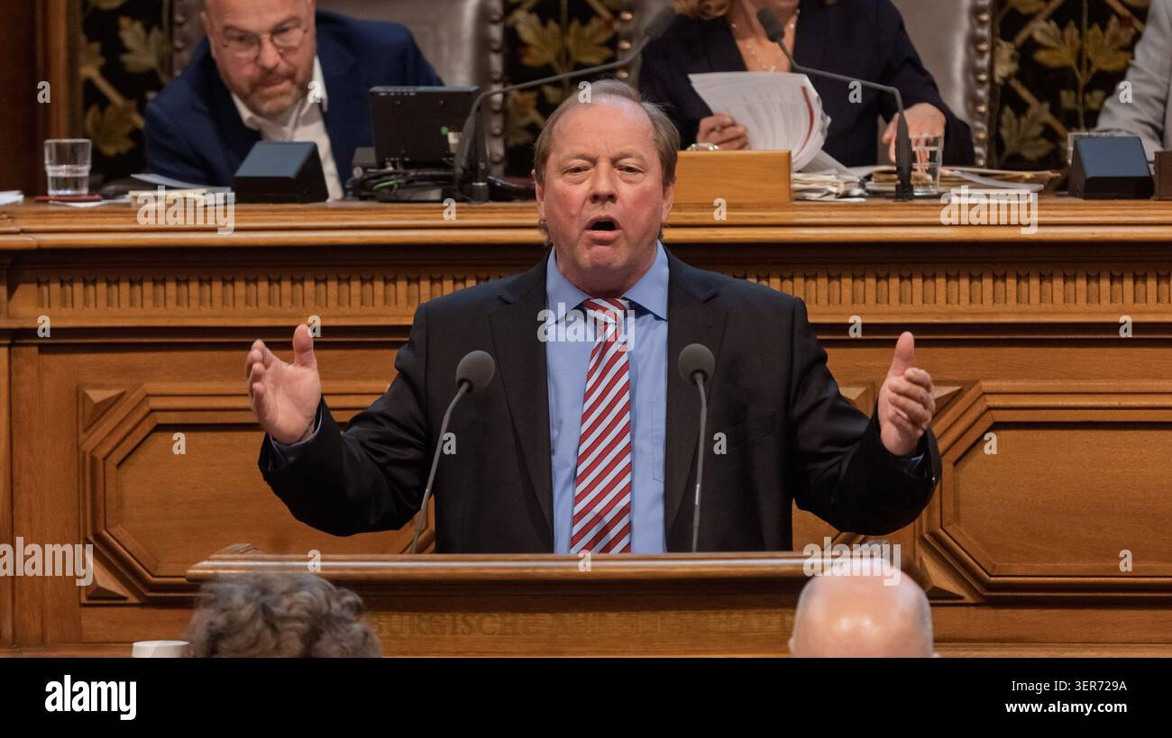 17 June 2026, Hamburg: Dirk Nockemann (AfD), parliamentary group leader ...