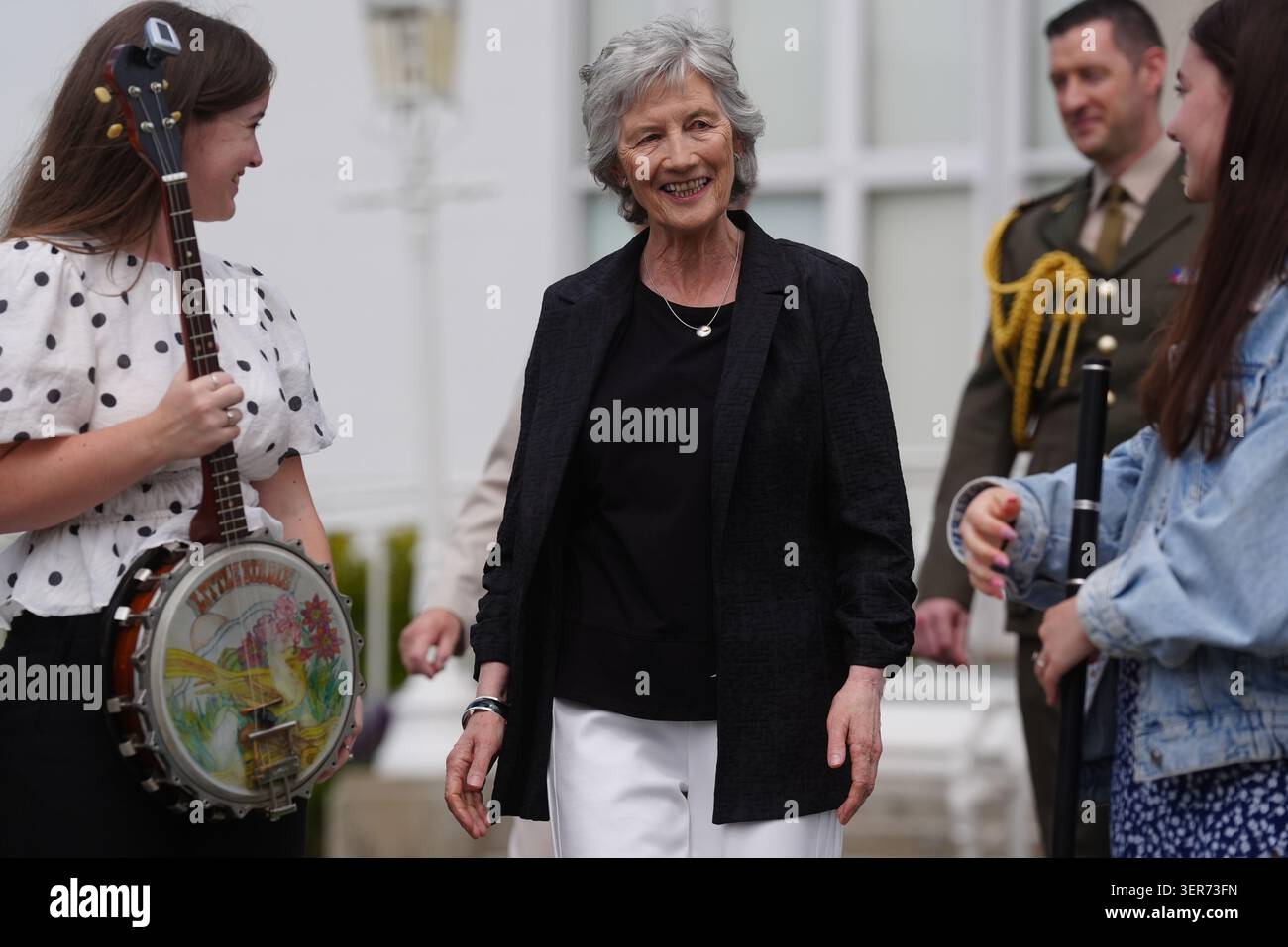 President Catherine Connolly meeting performers ahead of hosting the ...