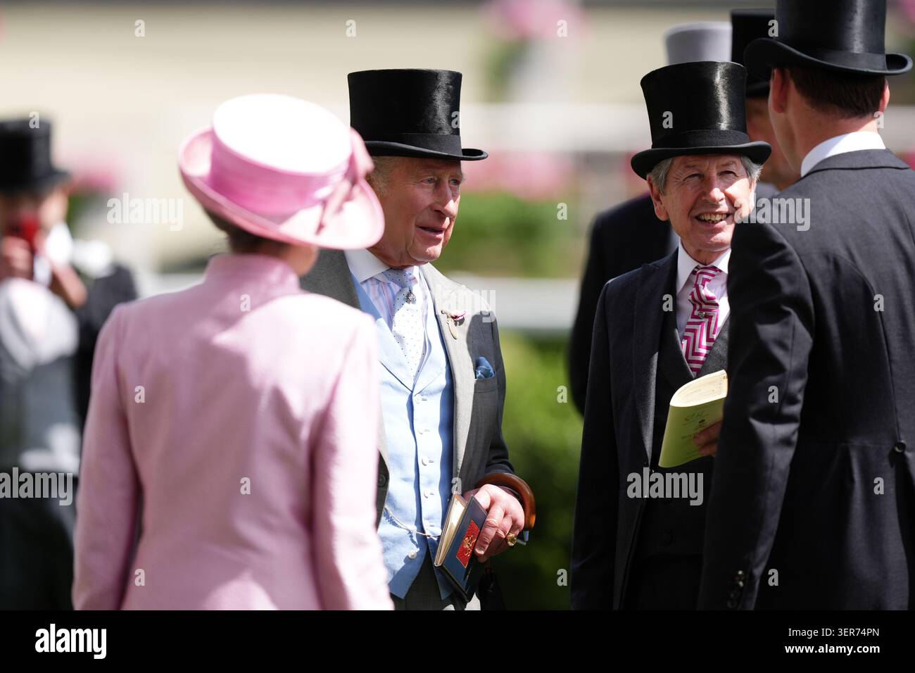 The King and John Warren speak to Thady Gosden on day two of Royal ...