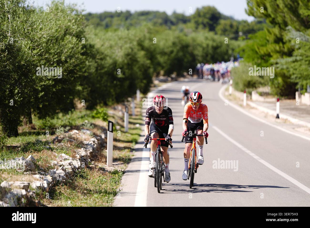 Norway's Jesper Stiansen of Tudor Pro Cycling Team U23. Great Britain's ...