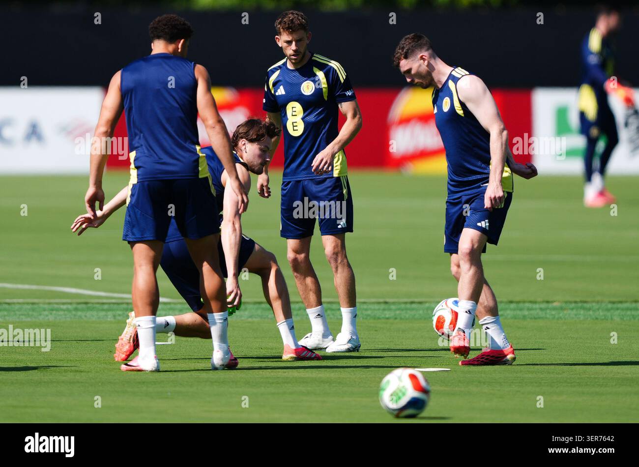 Scotland's Ryan Christie (centre) during a training session at the ...